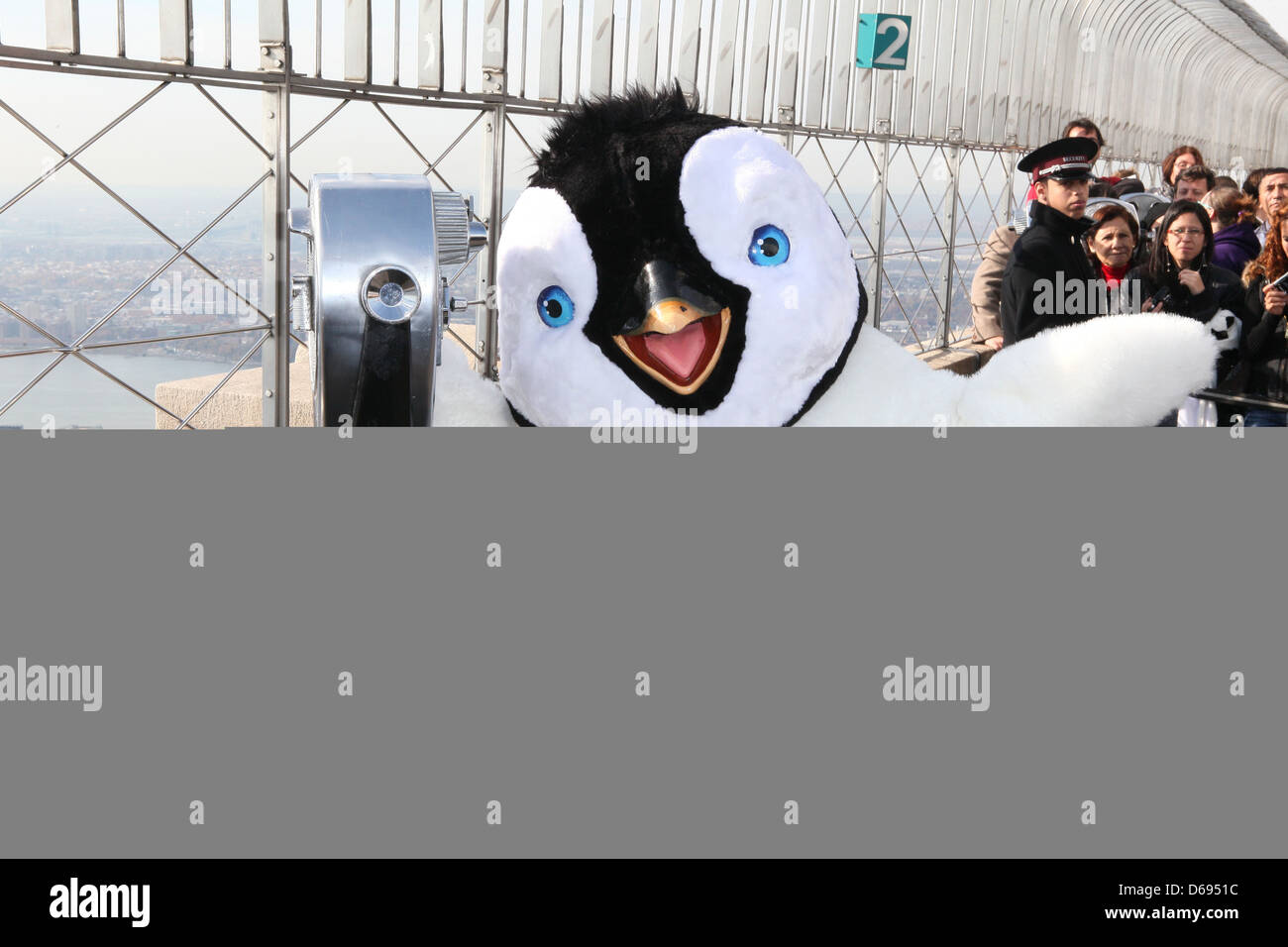 Erik the Penguin from 'Happy Feet Two' attends a promotional event at ...