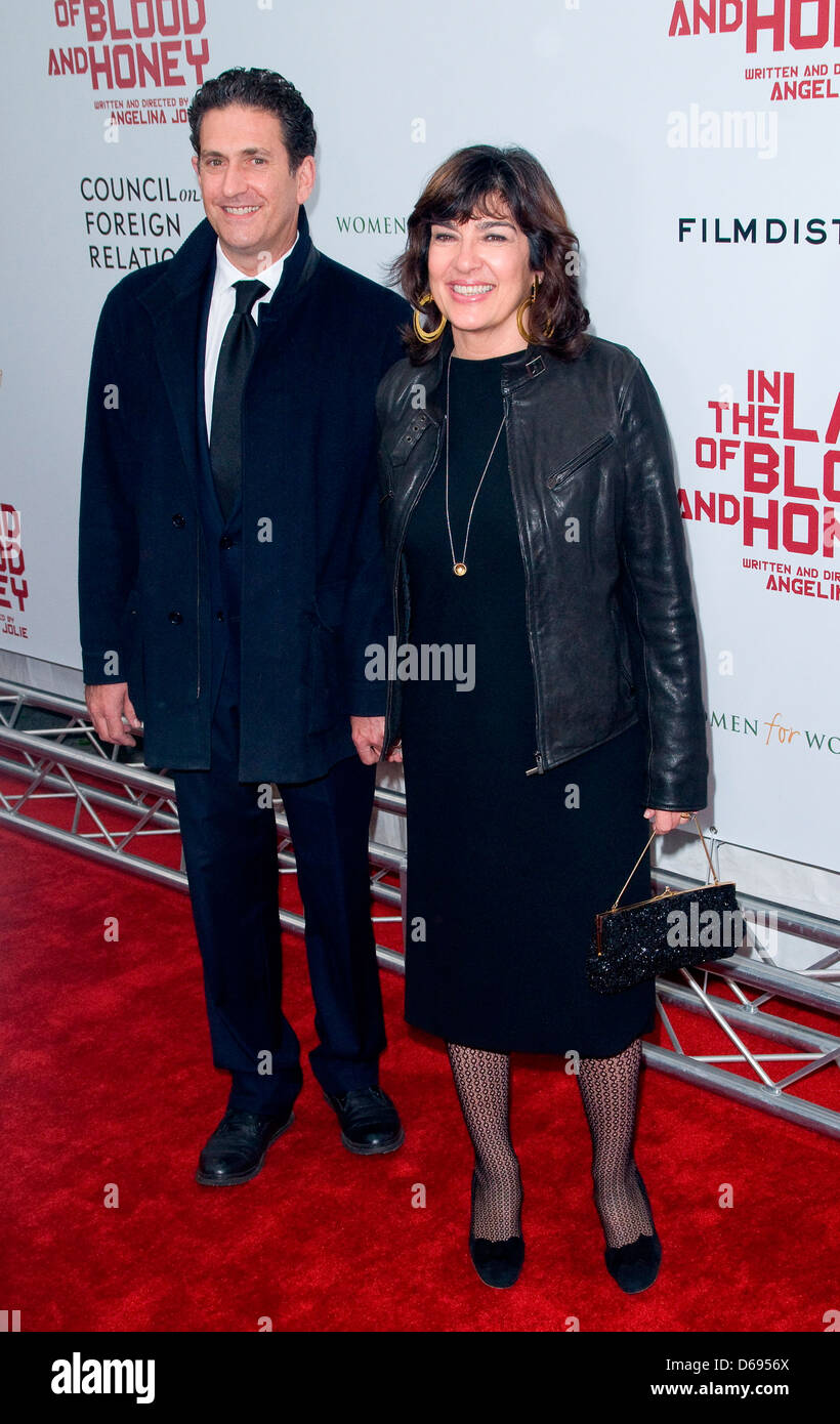 Christiane Amanpour and Jamie Rubin Premiere of 'In the Land of Blood ...