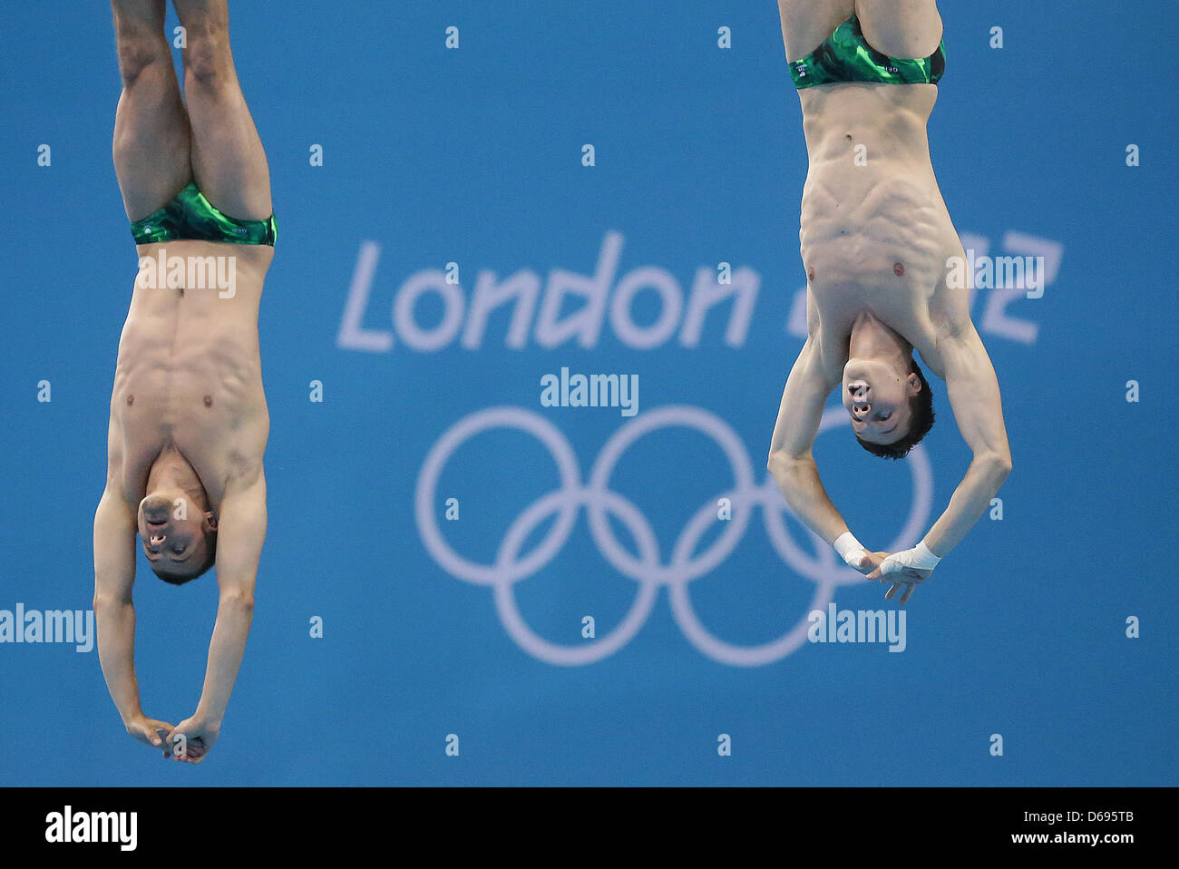 Sascha Klein (L) and Patrick Hausding of Germany compete during the Men ...