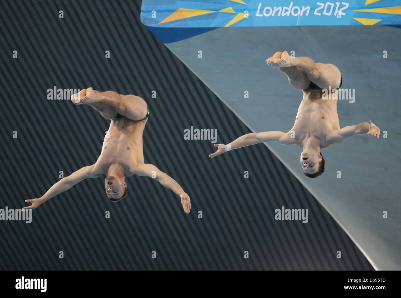 Sascha Klein (L) and Patrick Hausding of Germany compete during the Men ...