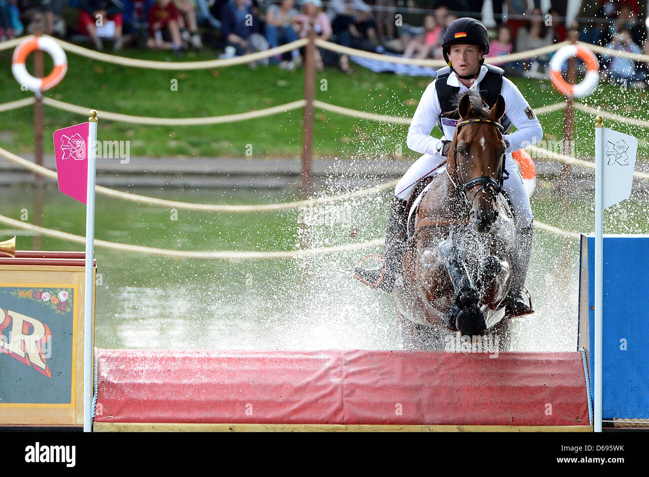 German eventing rider Michael Jung and his horse Sam during the ...