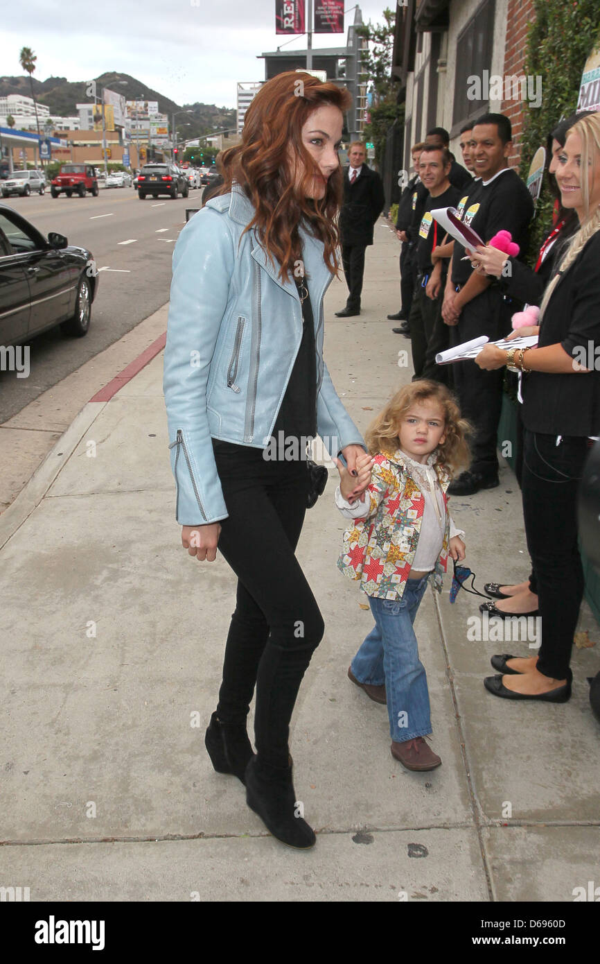 Michelle Monaghan and daughter Celebrities arrive at the 'Harajuku Mini ...