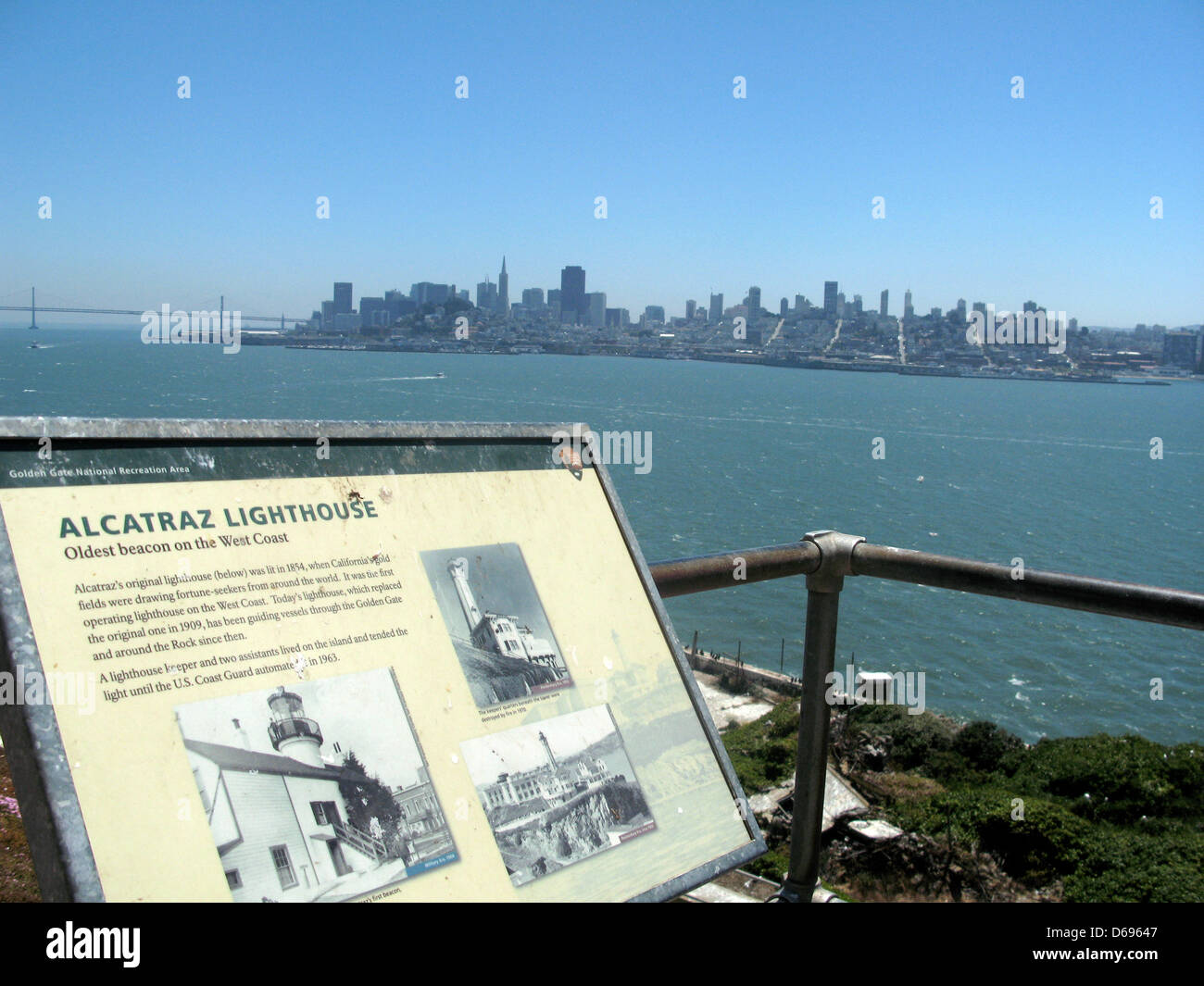 View from the former prison island of Alcatraz, USA, 10 July 2012 ...