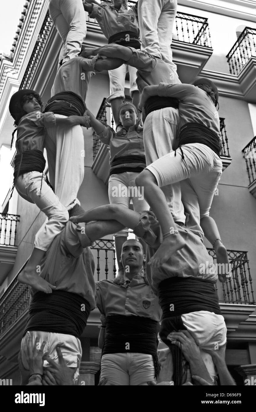 -Human Towers- Gold Coast (Spain Stock Photo - Alamy