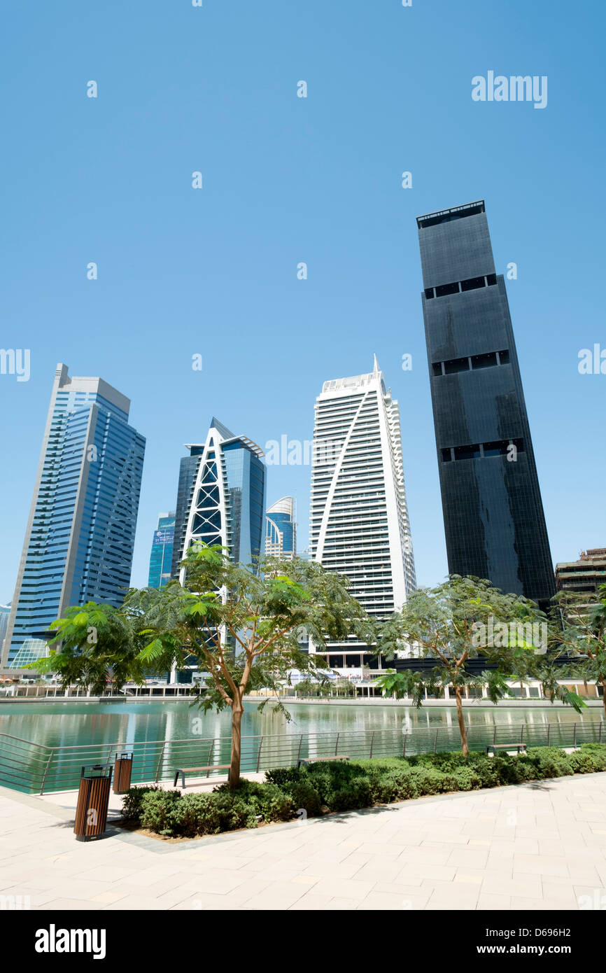 View of modern high-rise apartment towers at Jumeirah Lakes Towers (JLT ...