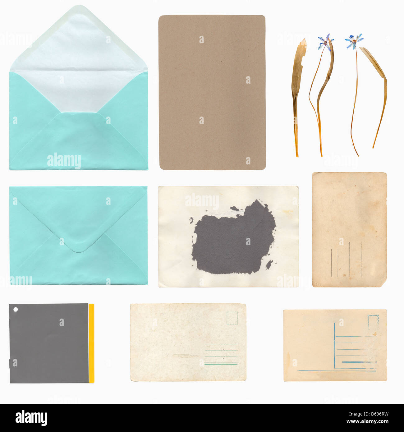 Retro card blank paper Cut Out Stock Images & Pictures - Alamy