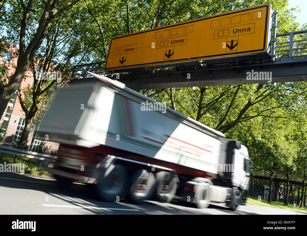 A lorry travels along Federal Highway 1 in Dortmund, Germany, 01 August ...