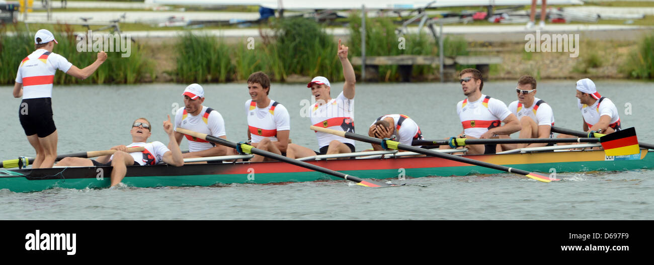 Filip Adamski (R-L), Andreas Kuffner, Eric Johannesen, Maximilian ...