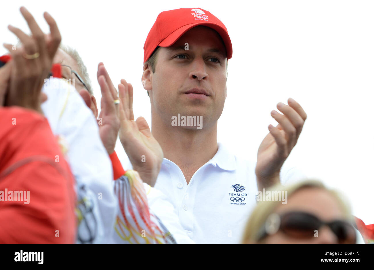 Prince William attends the rowing competitions during the London 2012 ...