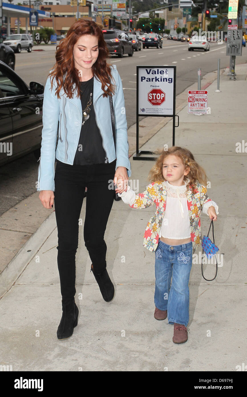Michelle Monaghan and daughter Celebrities arrive at the 'Harajuku Mini ...