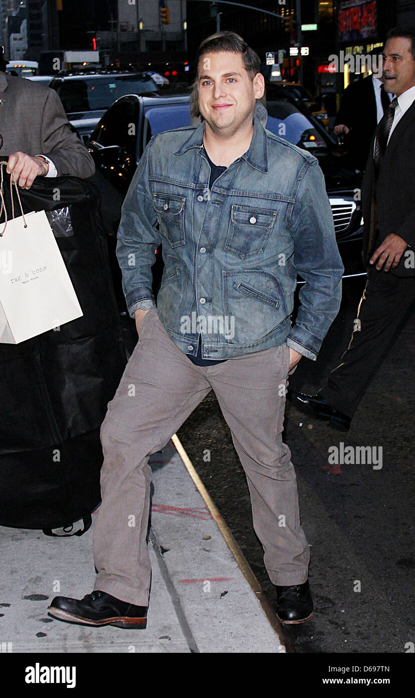 Jonah hill late show david hi-res stock photography and images - Alamy