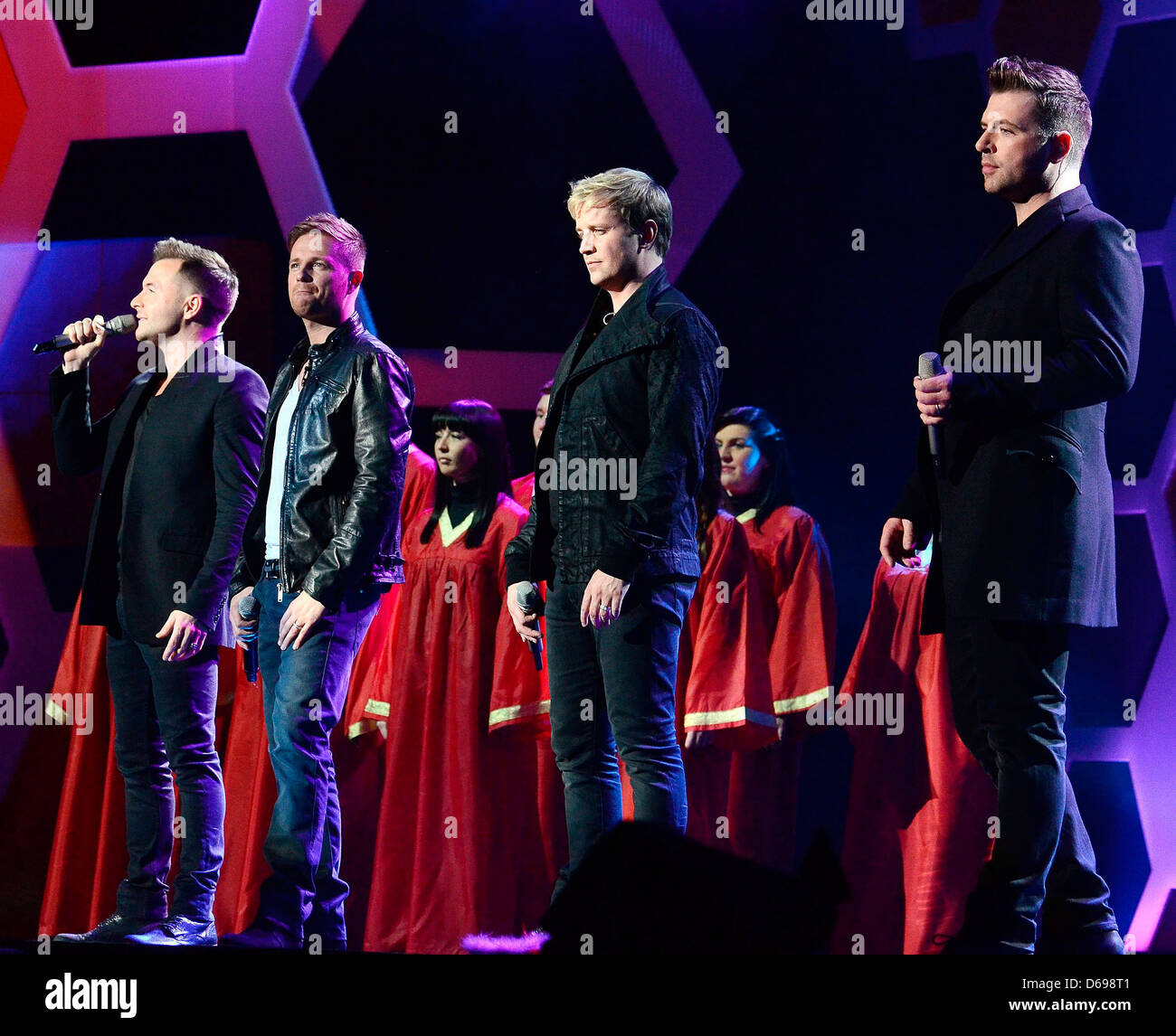 Westlife Childline 2011 Live Acts at The O2 Arena Dublin, Ireland Stock ...