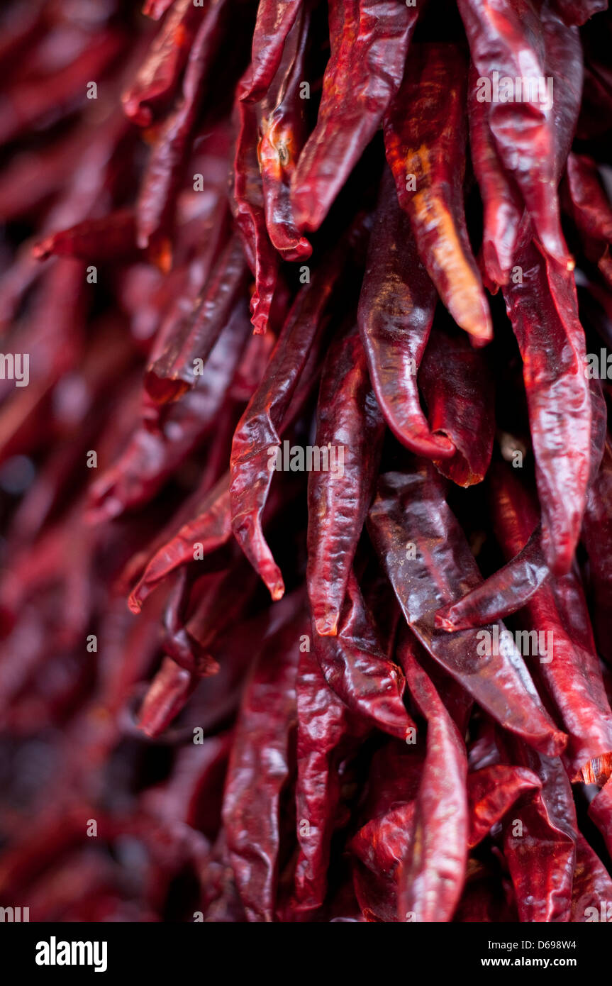 Bunches hot peppers hanging hi-res stock photography and images - Alamy