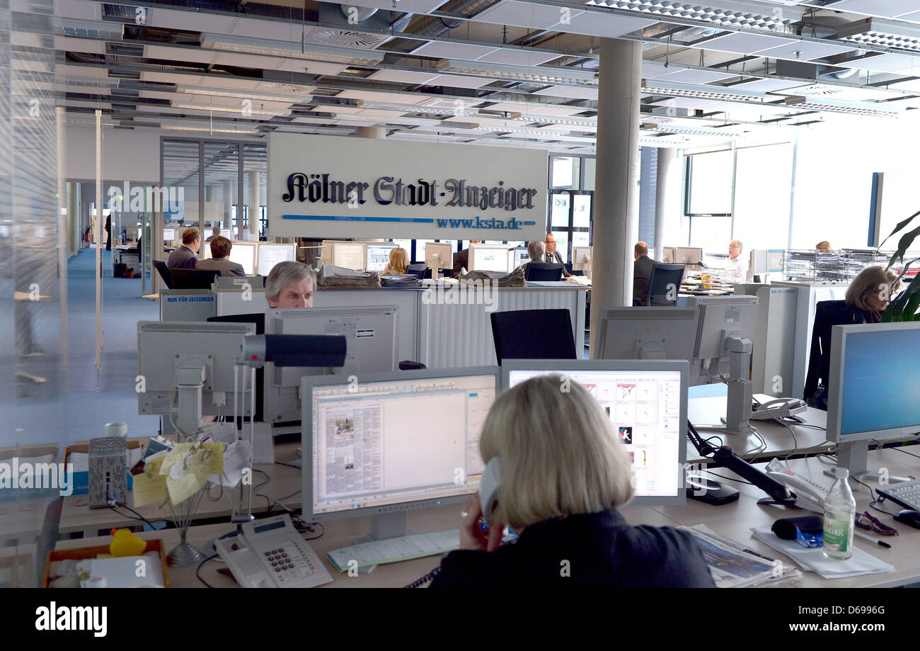 The newsroom of newspaper Koelner Stadt-Anzeiger is pictured in Cologne ...