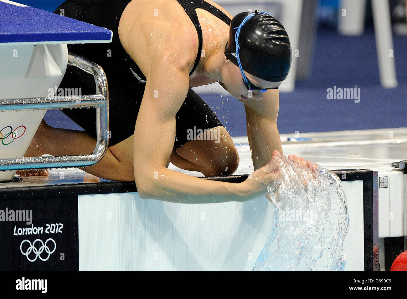 Germany's Britta Steffen prepares prior the Women's 50 Meters Freestyle ...