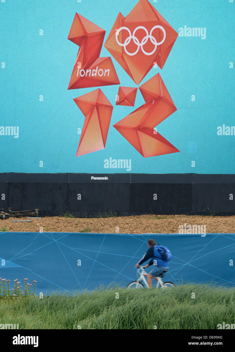 The Logo for the London 2012 Olympic Games is seen during the Rowing ...