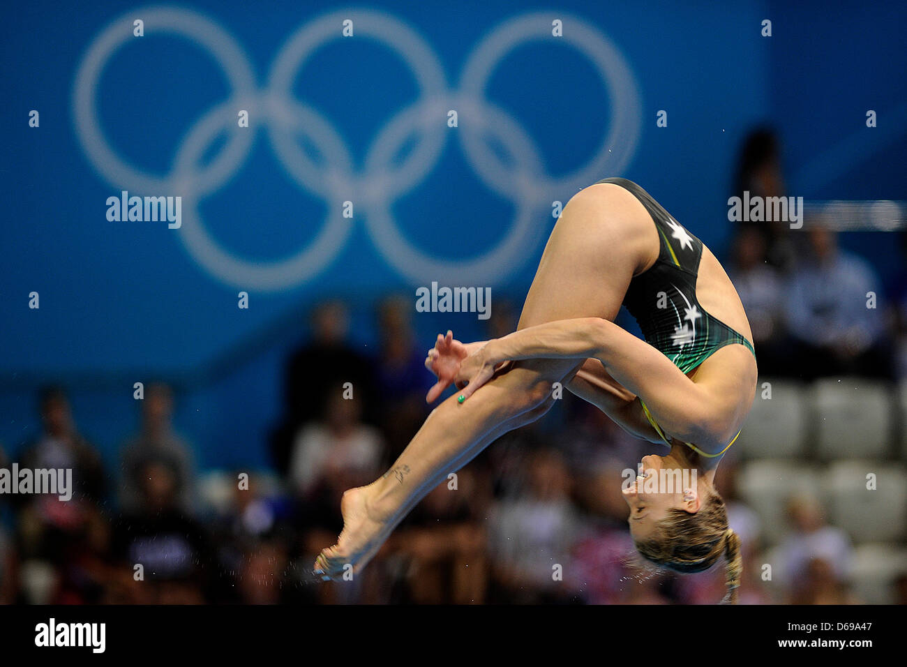 Australia's Sharleen Strattoni competes in the women's 3m Springboard ...