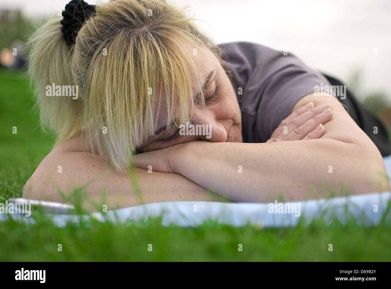 Mature woman having rest hi-res stock photography and images - Alamy