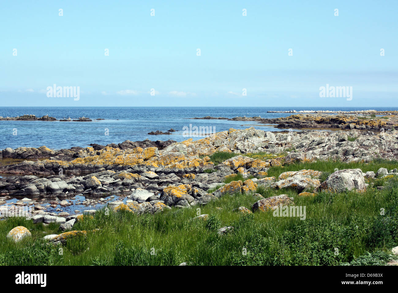Rocks in the Baltic Sea to the Danish island Bornholm Stock Photo - Alamy