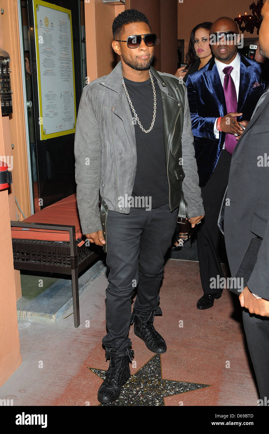 Usher Birthday party for Rico Love at Vic & Angelo's South Beach ...