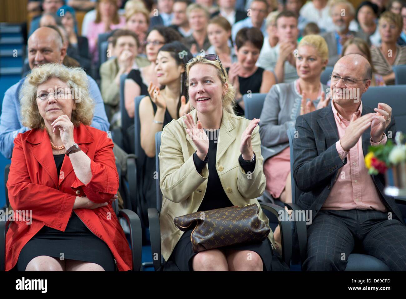 Bayreuth Festival directors Eva Wagner-Pasquier (L), Katharina Wagner ...