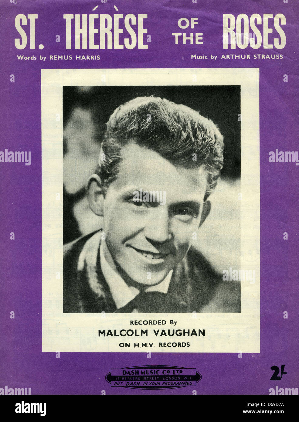 MALCOLM VAUGHAN (1929-2010) Welsh singer whose recording of St.Therese ...