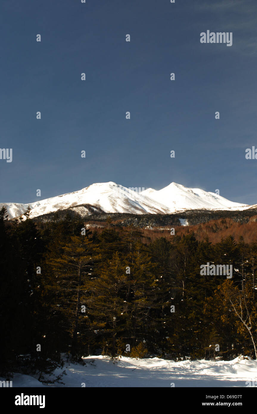 This photo features Mount Norikura, located in Nagano Prefecture, Japan ...
