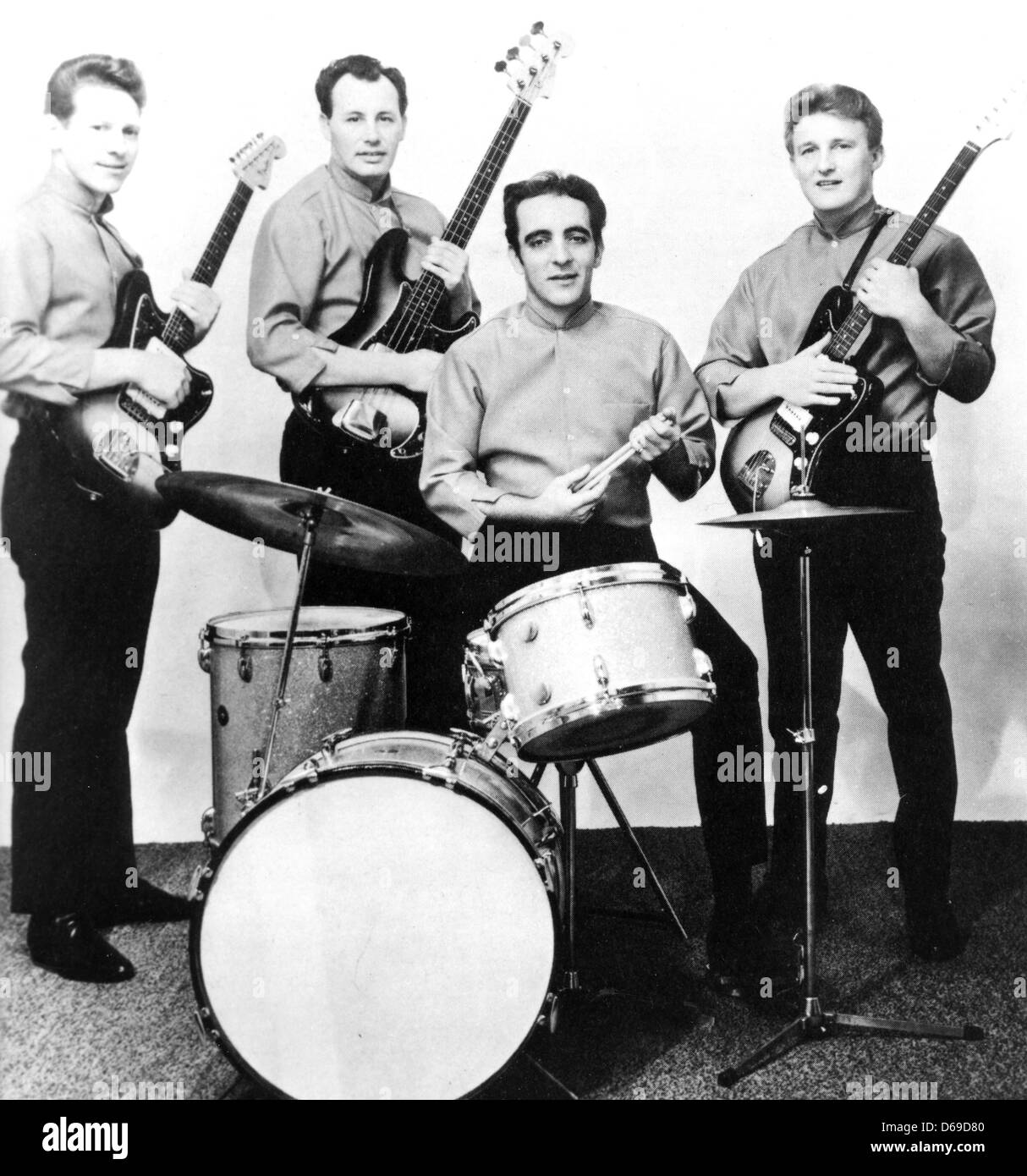 THE VENTURES Promotional photo of US rock group about 1960 Stock Photo ...