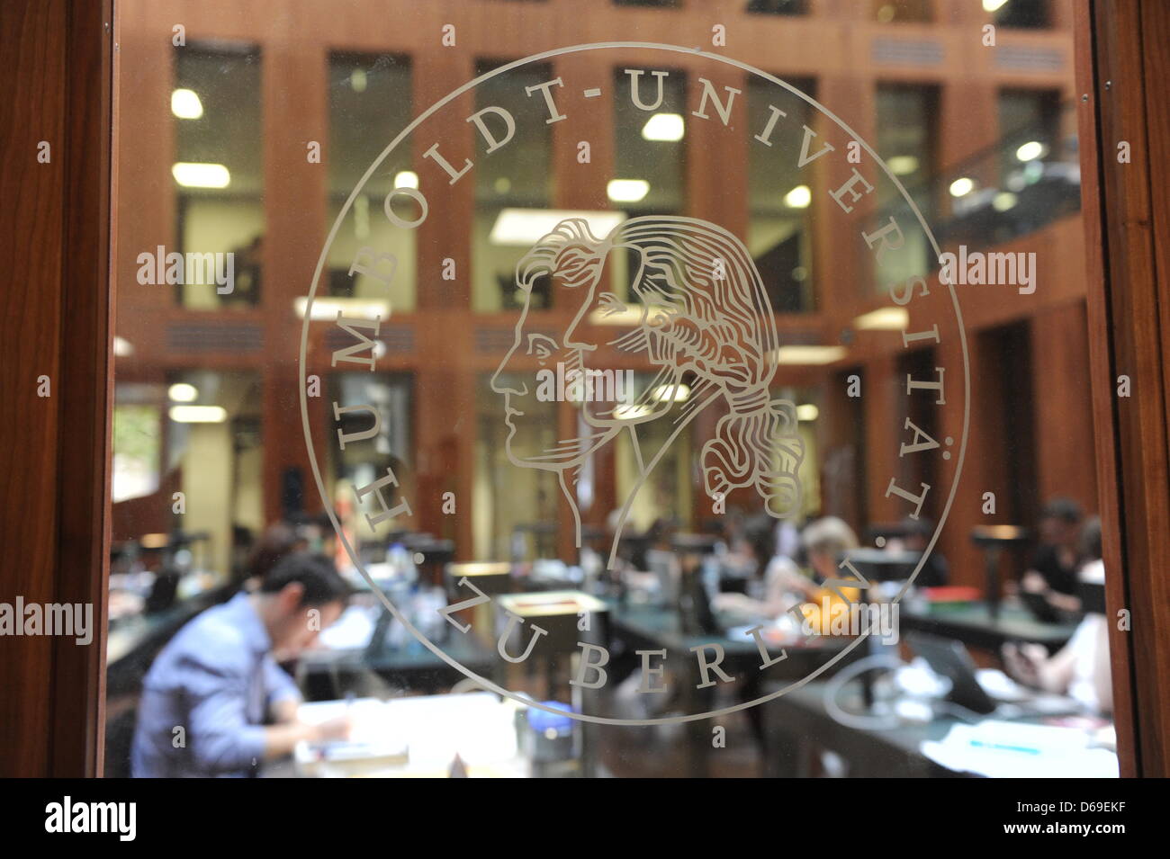 View into the main reading room of the Jacob and Wilhelm Grimm-Centre ...