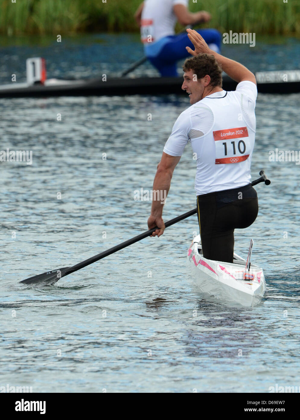 Sebastian Brendel of Germany celebrates after win gold in Men's Canoe ...