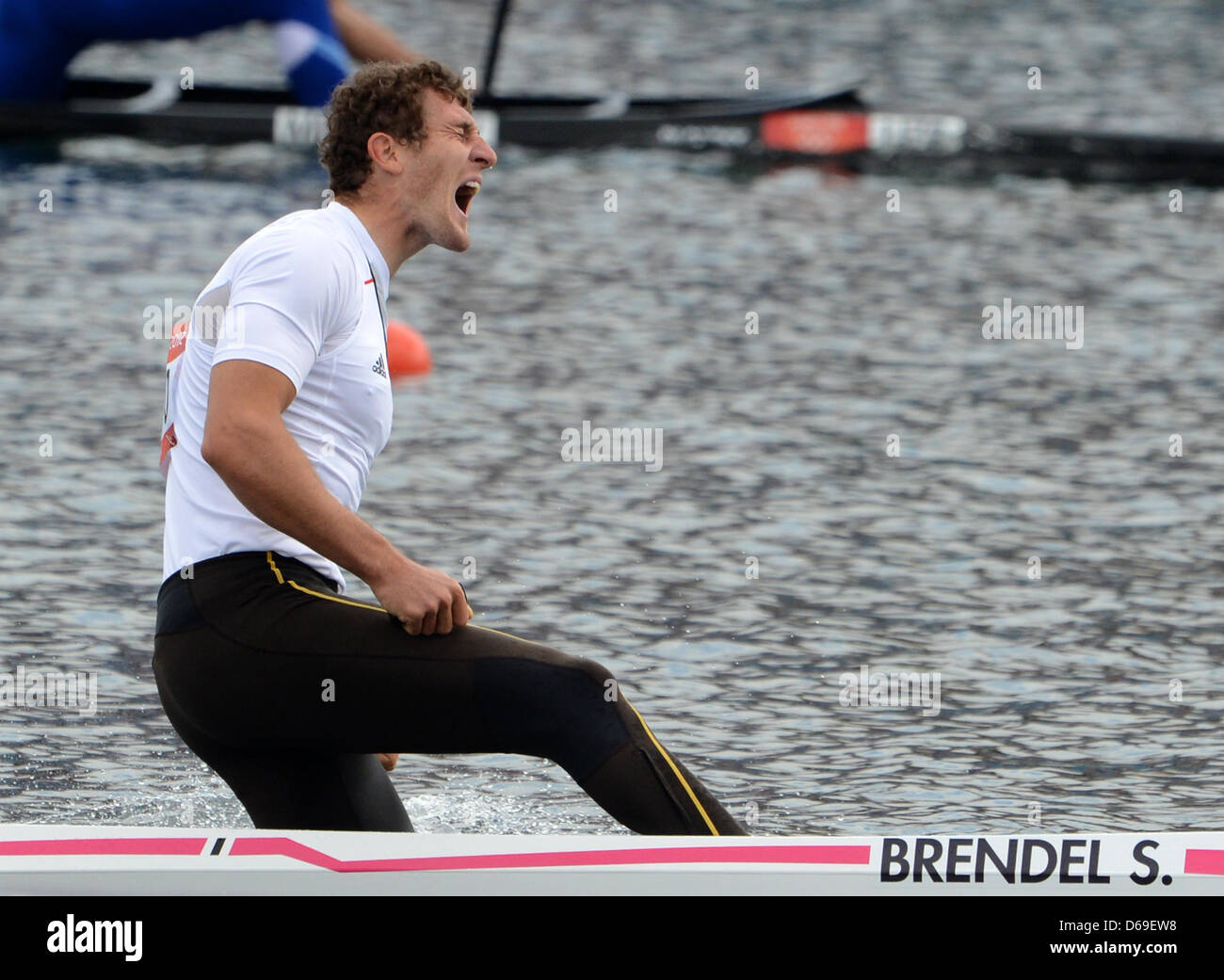 Sebastian Brendel of Germany celebrates after win gold in the Men's ...