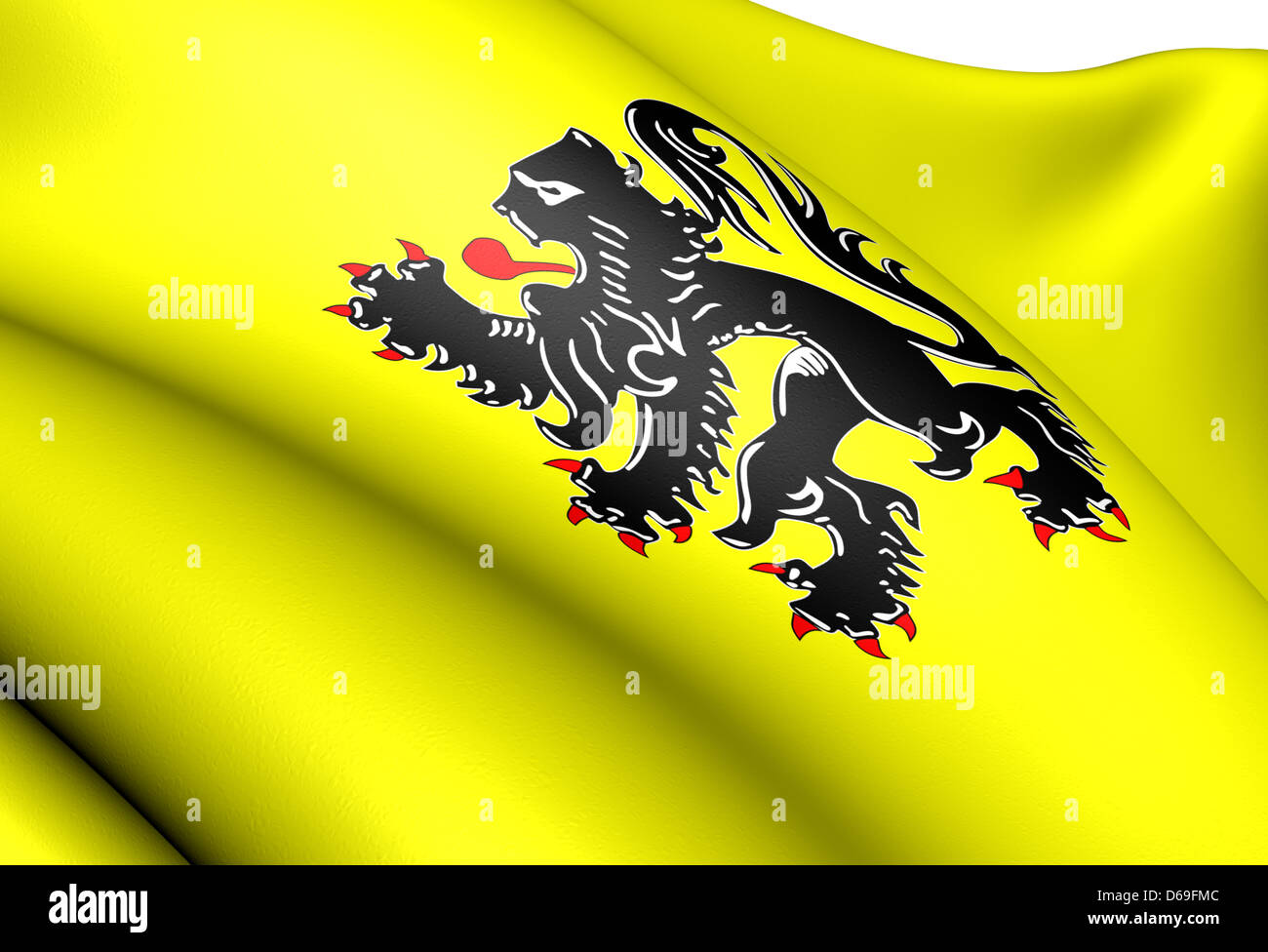 Flag of Flanders. Close up Stock Photo - Alamy