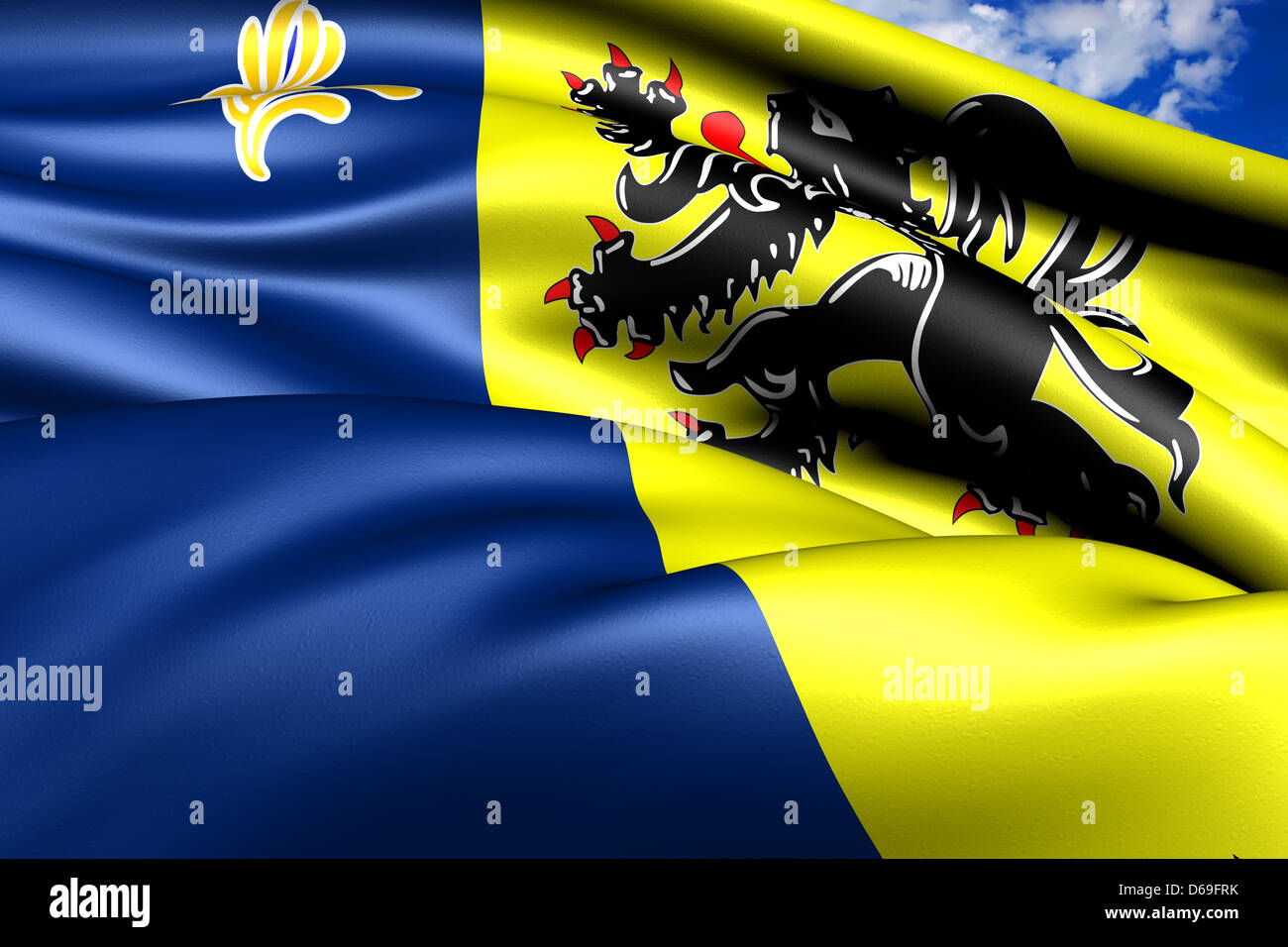 Flemish community flag hi-res stock photography and images - Alamy