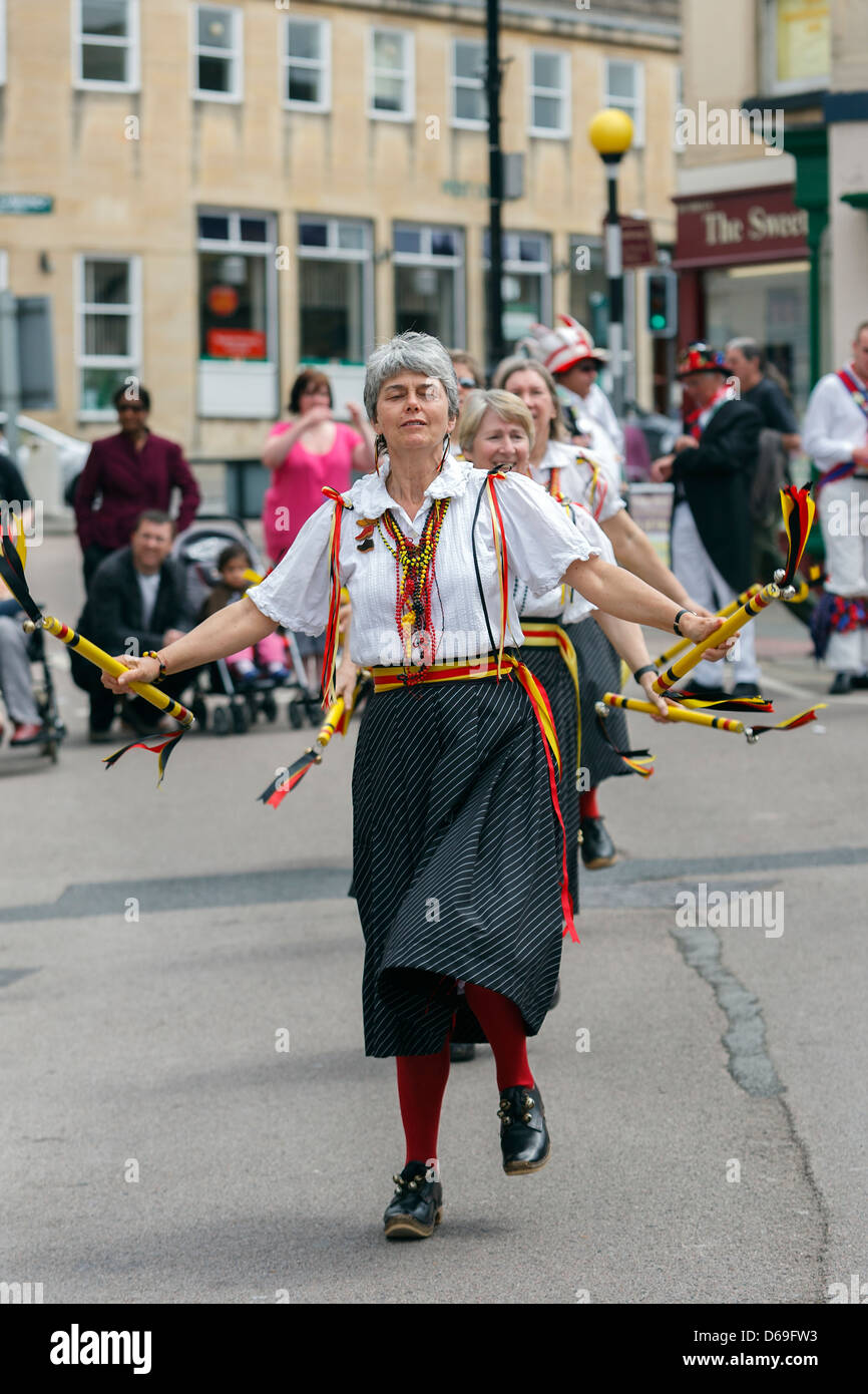 Female Morris dancers take part in the opening day of the Chippenham ...