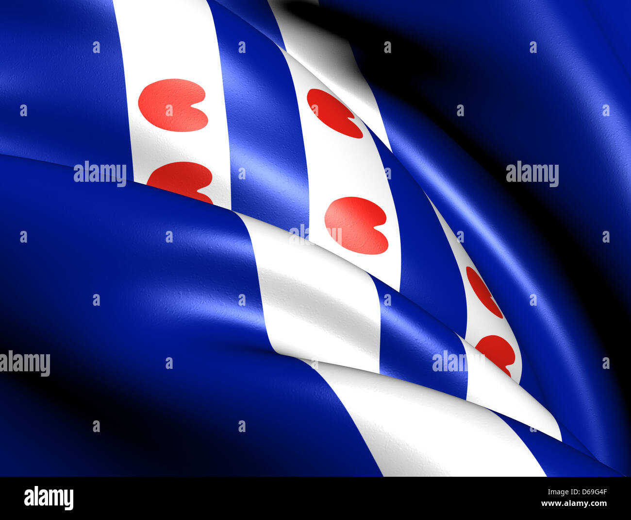Flag of Friesland Stock Photo - Alamy
