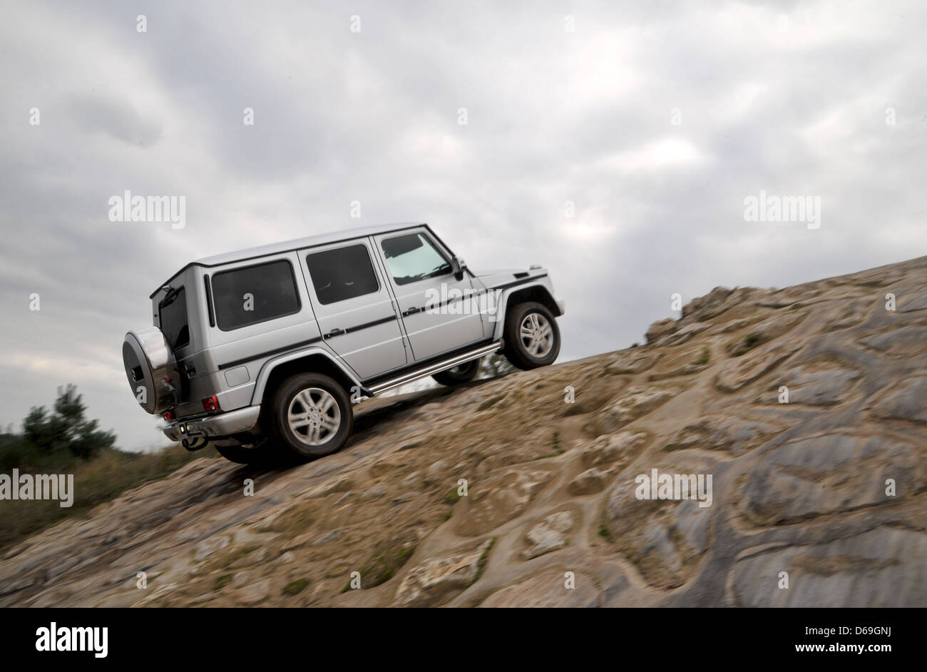 Mercedes G350 AMG G Wagon luxury hard core off road car on a steep ...