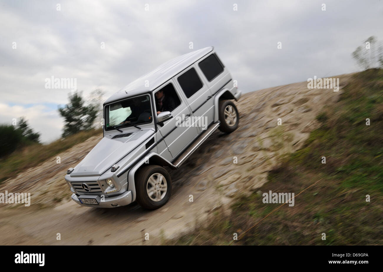 Mercedes G350 AMG G Wagon luxury hard core off road car on a steep ...