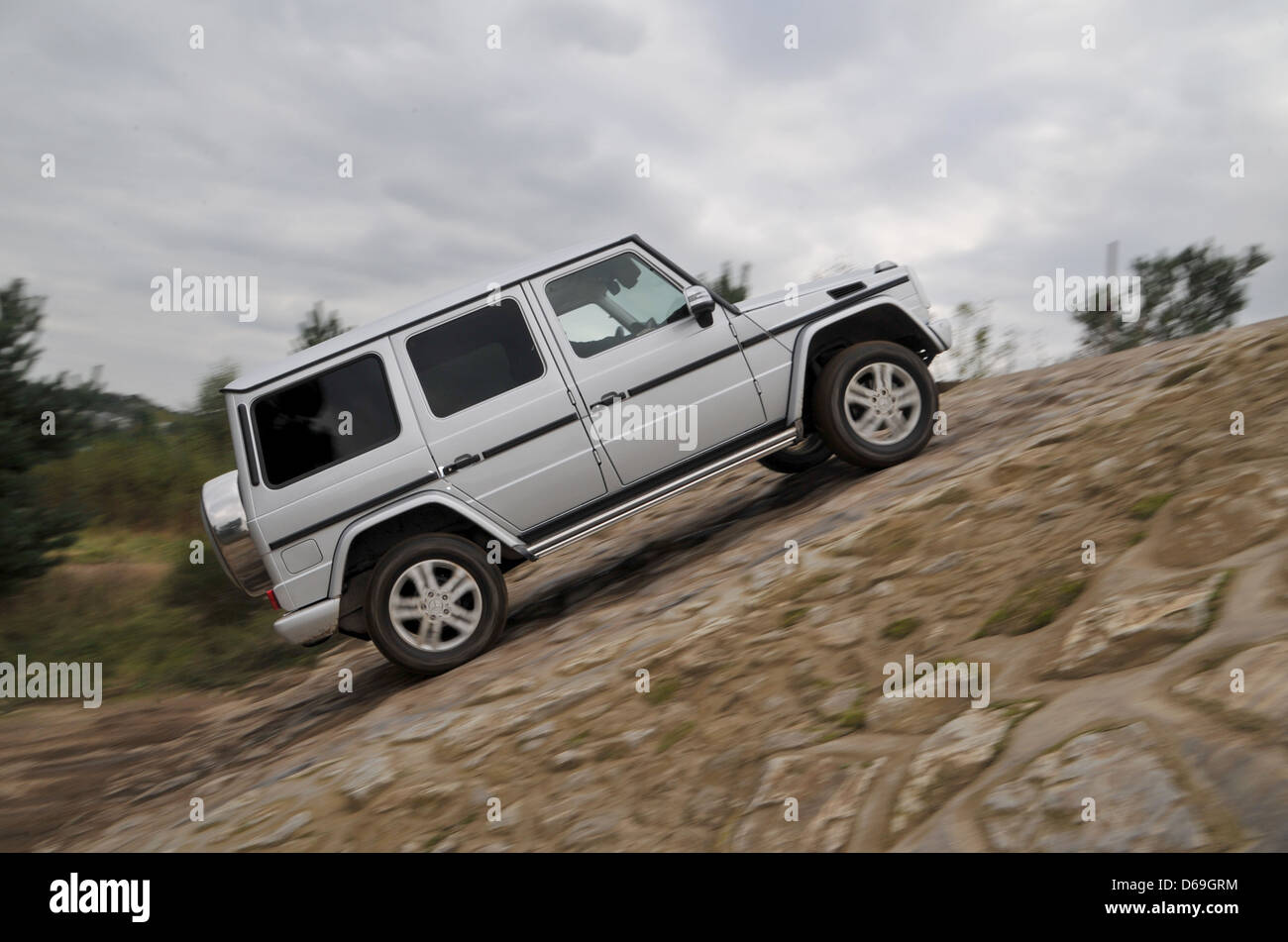 Mercedes G350 AMG G Wagon luxury hard core off road car on a steep ...