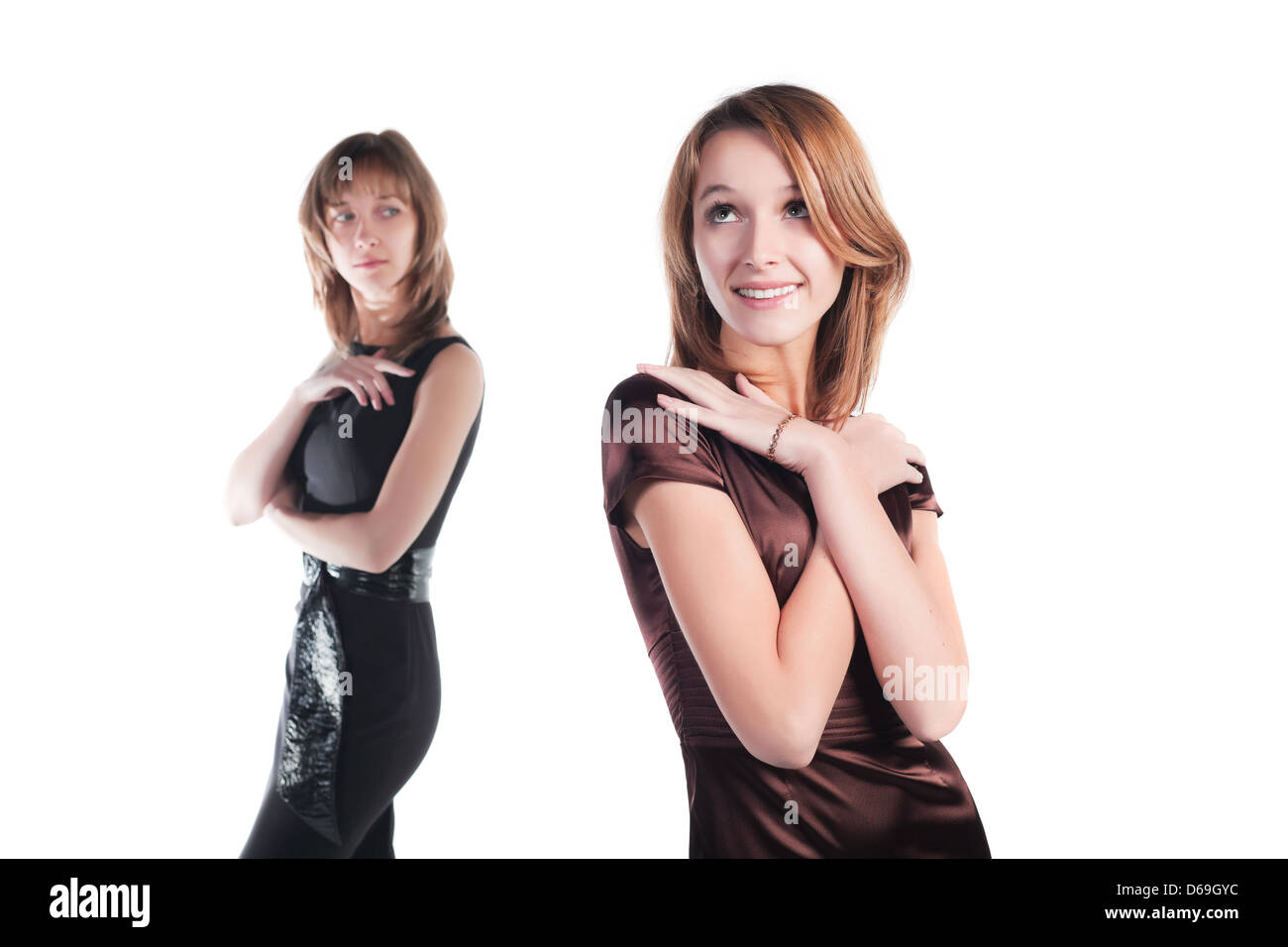 Happy and jealous women Stock Photo - Alamy