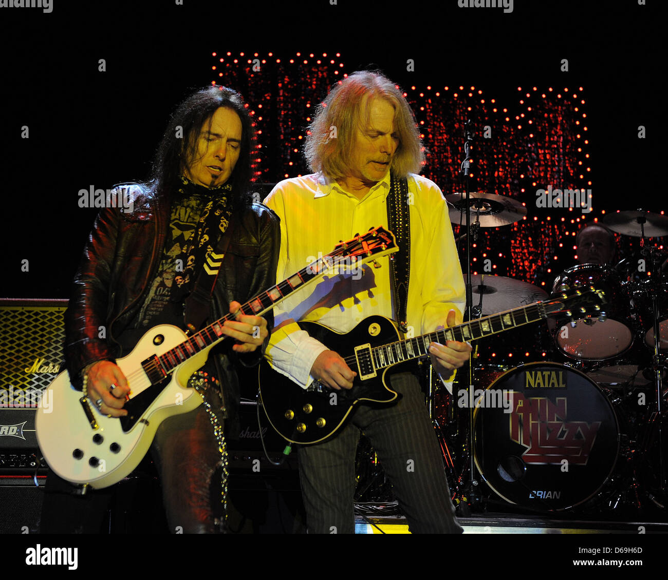 Damon Johnson and Scott Gorham Thin Lizzy performs live at the Bayfront ...