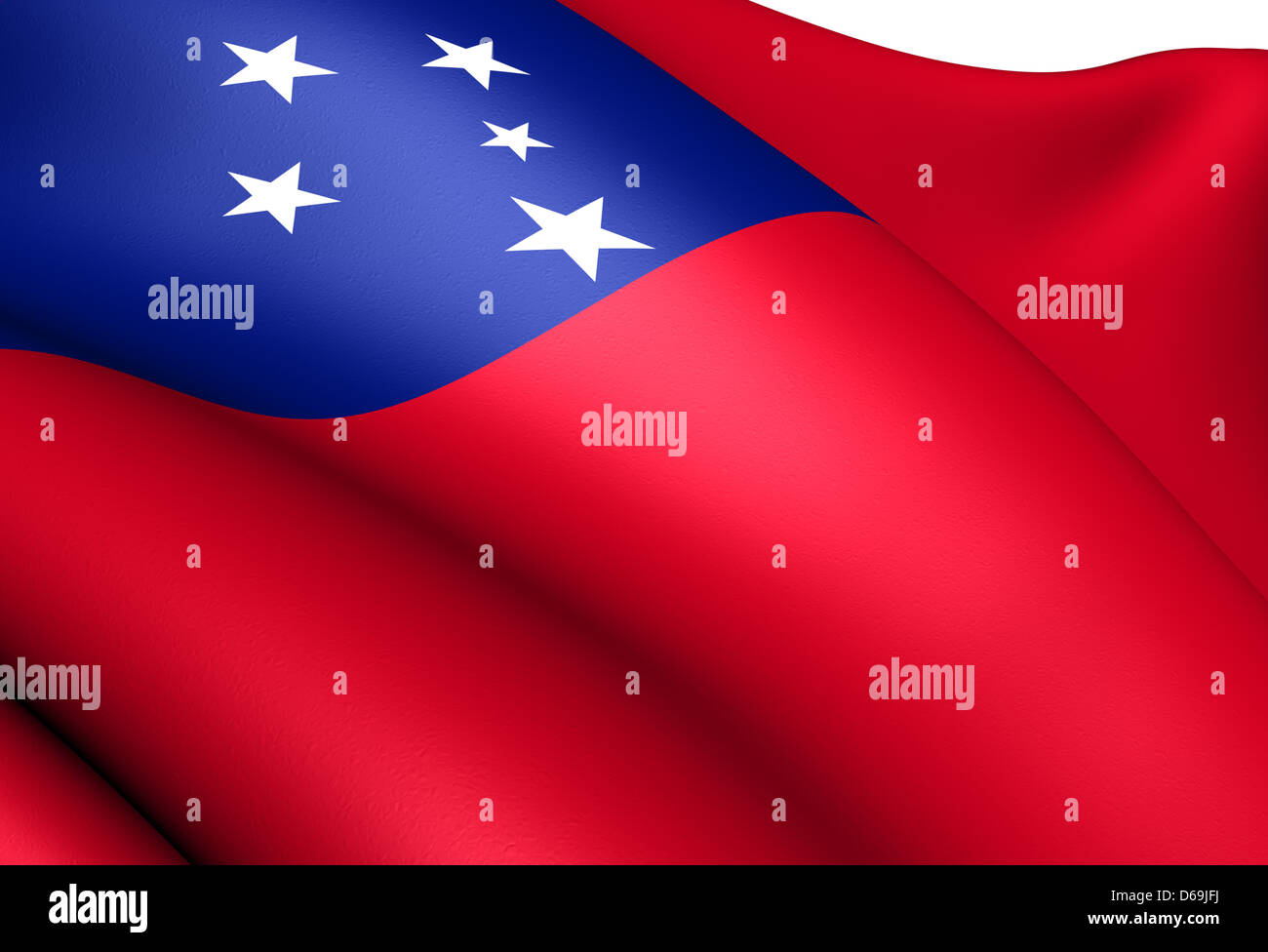 Independent State of Samoa flag. Close up Stock Photo - Alamy