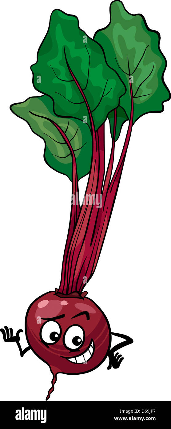Cartoon Illustration of Funny Beet Vegetable Food Character Stock Photo ...