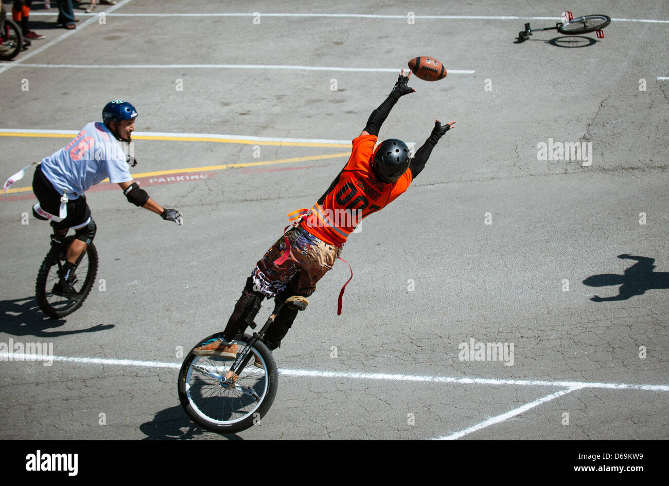 San Marcos, Texas, USA. 14th April, 2013. The Unicychos and the Bierdos ...
