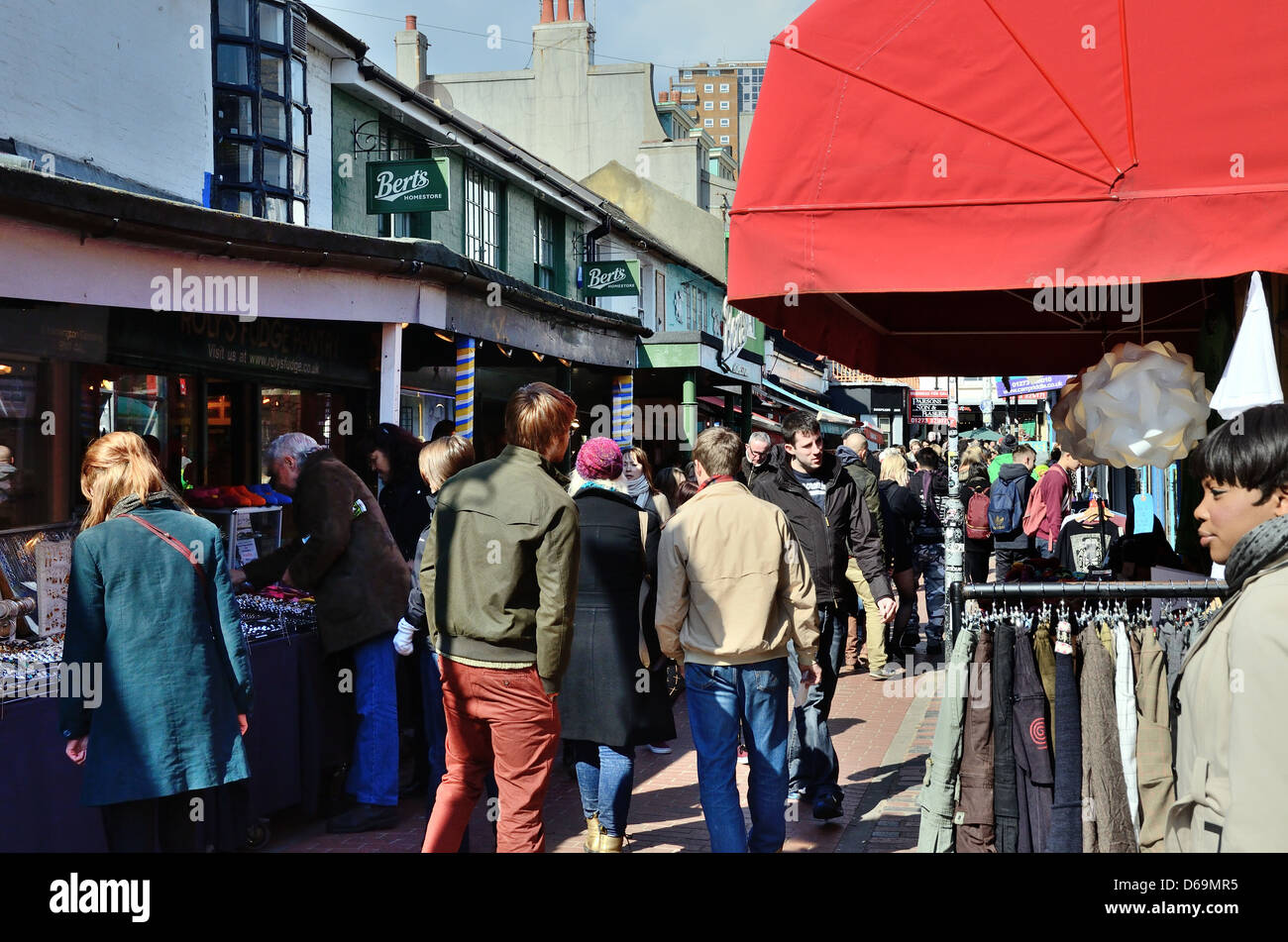 Market stalls in Kensington Gardens Brighton Sussex Stock Photo - Alamy