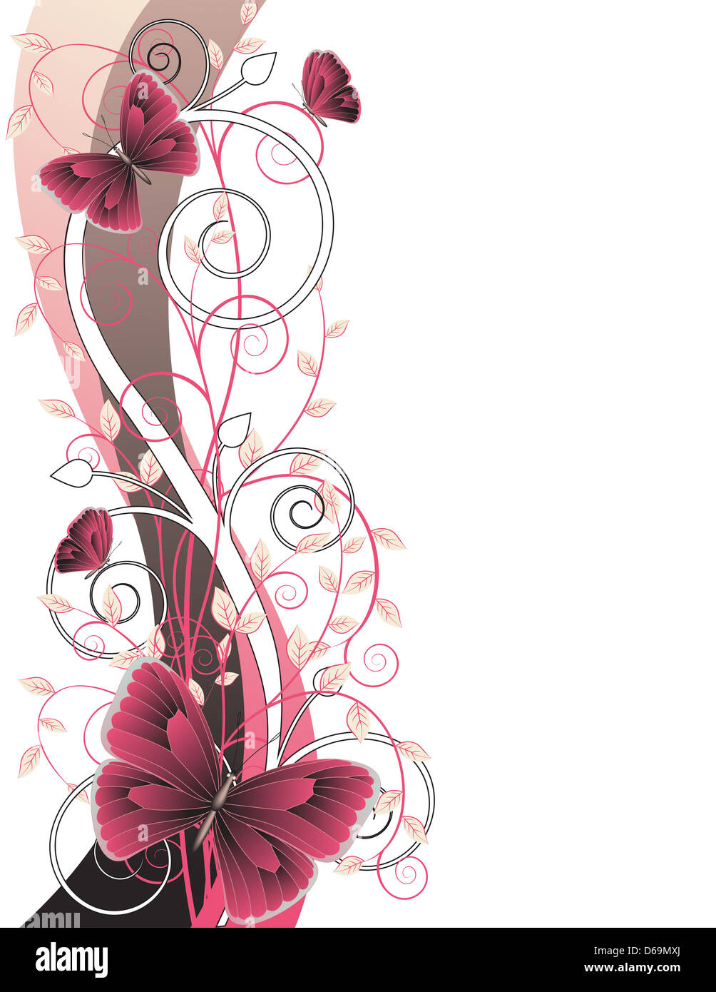 Floral cartouche design Cut Out Stock Images & Pictures - Alamy