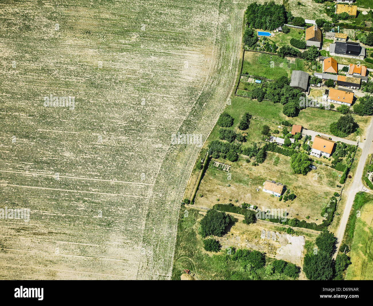 Aerial view of rural landscape Stock Photo - Alamy
