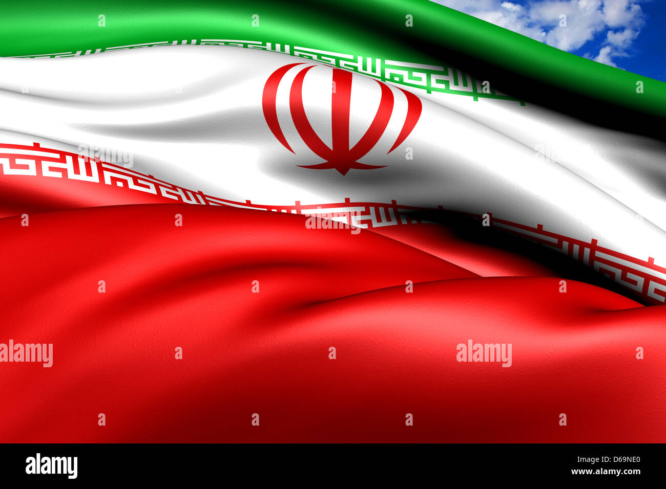 Flag of Iran. Close up Stock Photo - Alamy