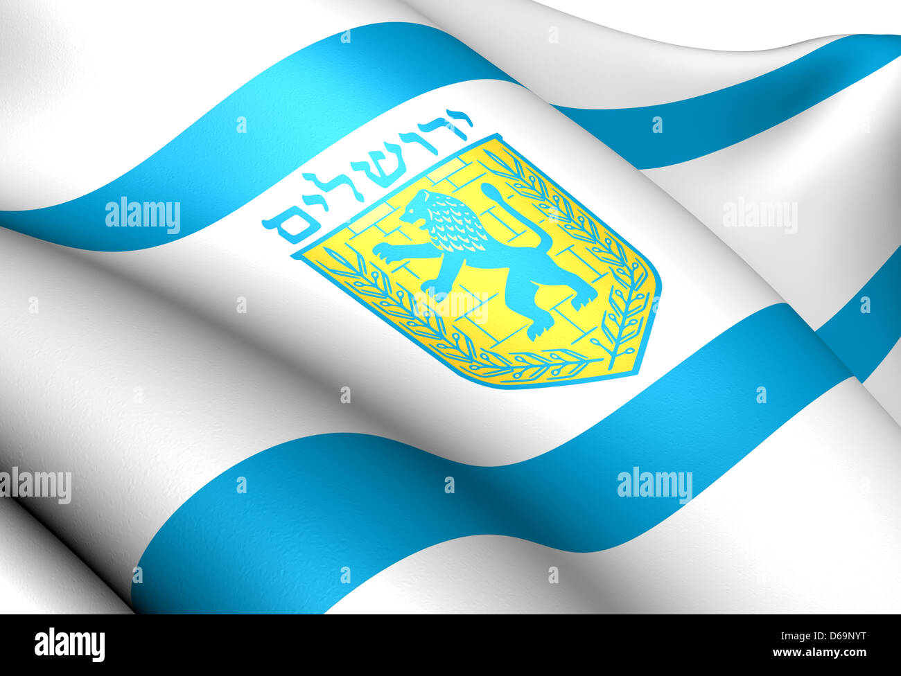 Flag of Jerusalem. Close up Stock Photo - Alamy