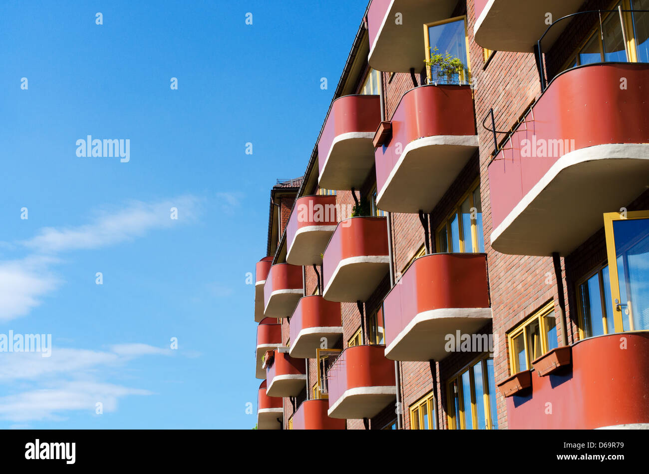 Building architecture with balconies Stock Photo - Alamy