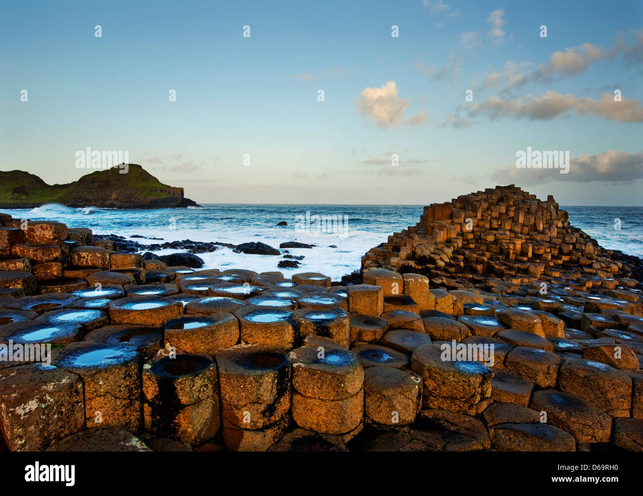 Rock formations in Giant?s Causeway, Antrim, Northern Ireland Stock ...
